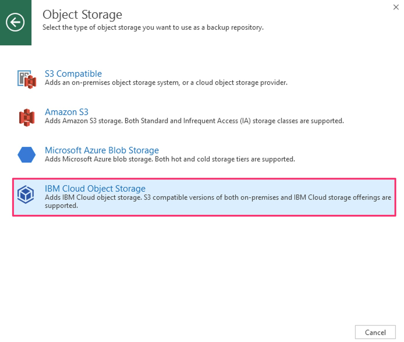 Veeam Backup & Replication を IBM Cloud Object Storage と連携する #ibmcloud - Qiita