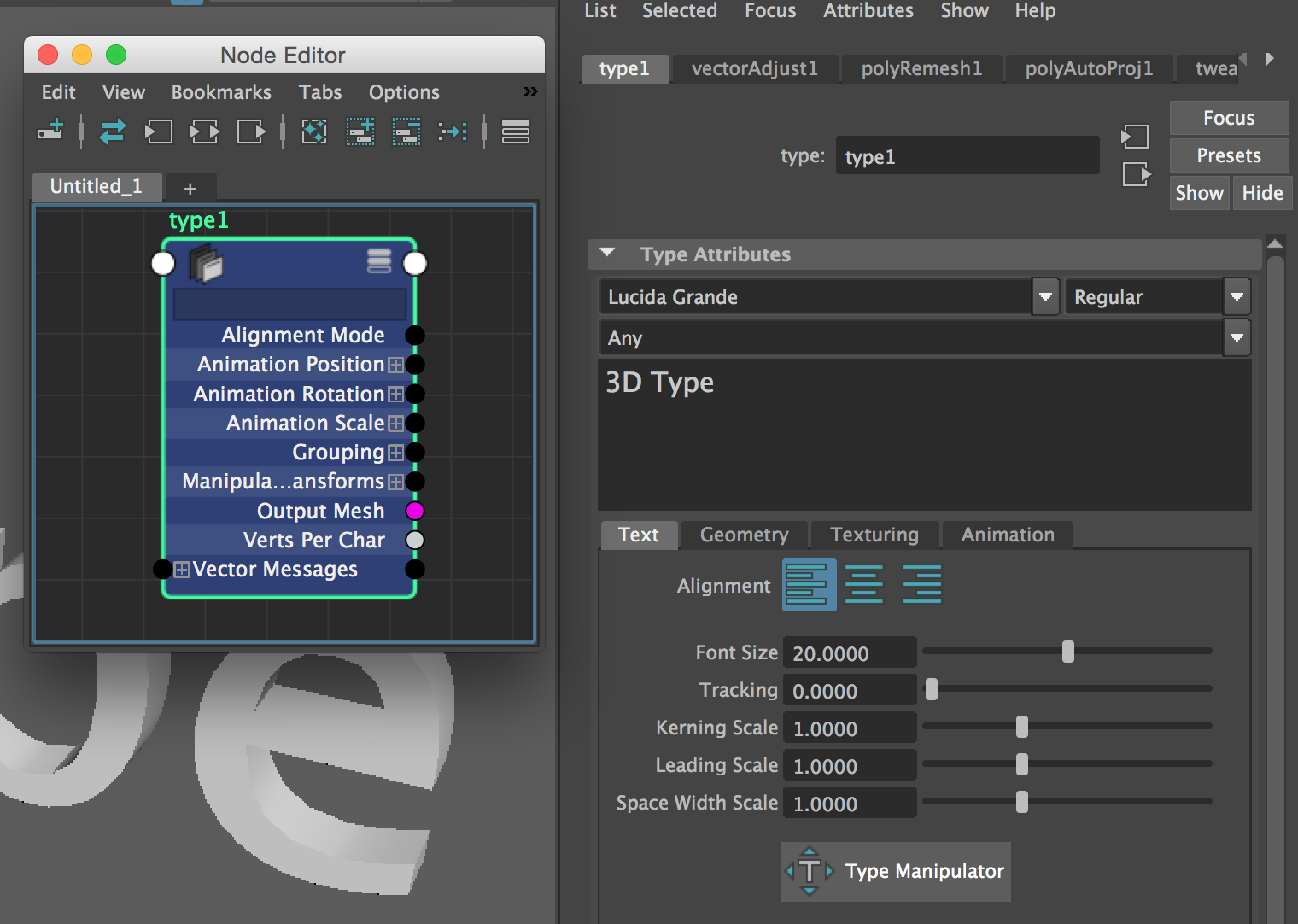 Maya Typeツールでも愛が生まれた #Python - Qiita