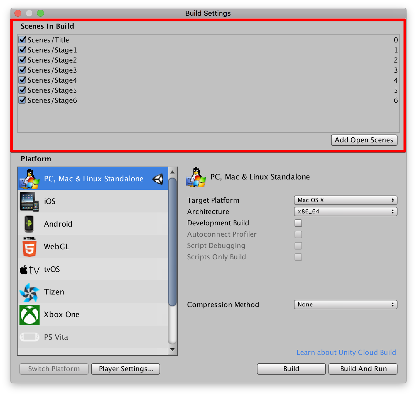 [Unity] BuildSettingのScene定義をよしなにしたい #Unity - Qiita
