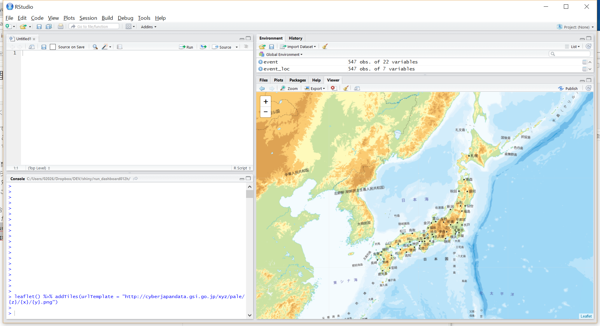 Leaflet(R版)で地理院地図を使用する #leaflet - Qiita