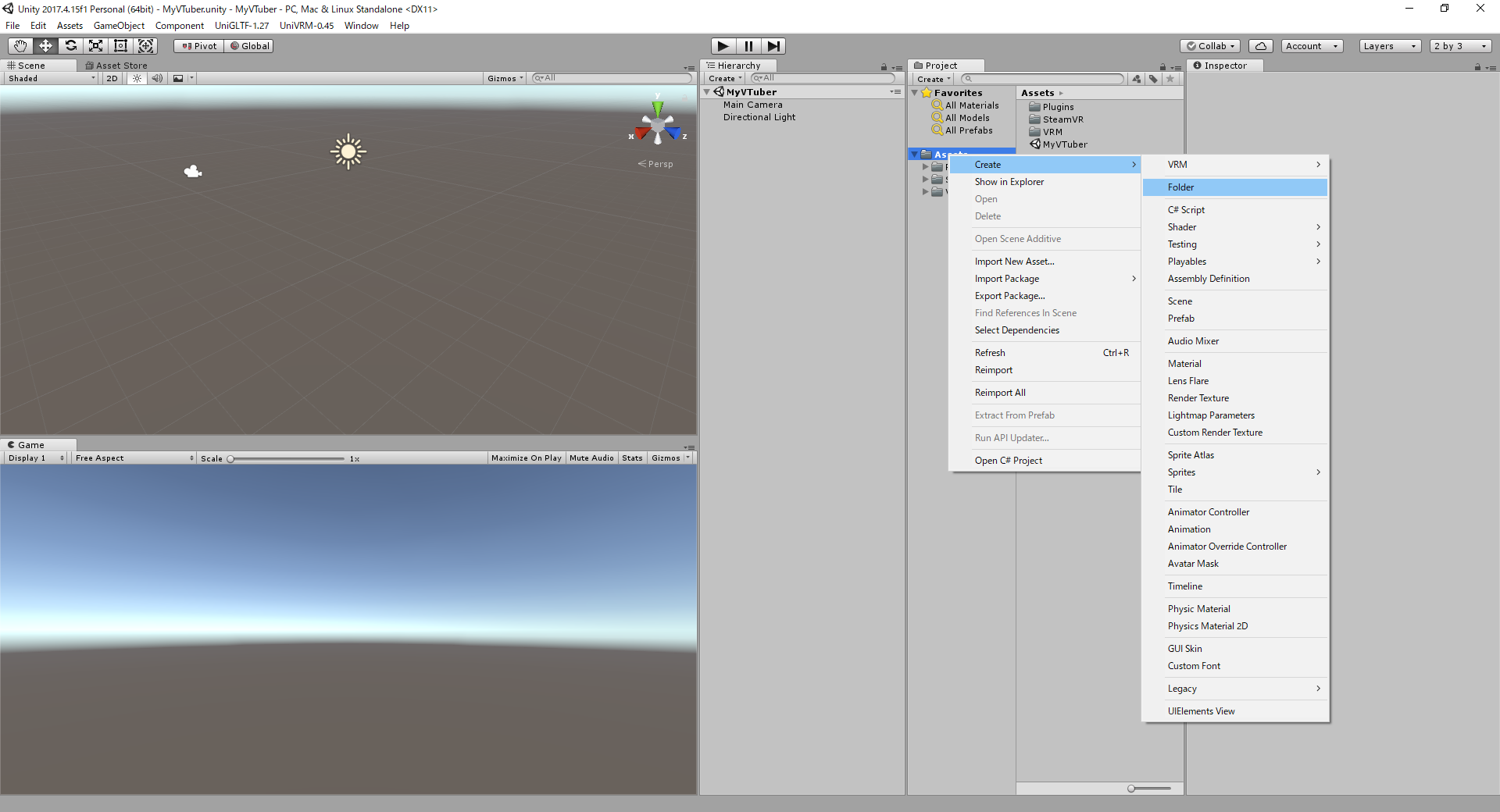 UniVRM+SteamVR+Final IKで始めるVTuber #Unity - Qiita