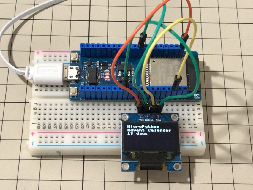 micropythonでOLED (SSD1306) I2C編 #ESP32 - Qiita
