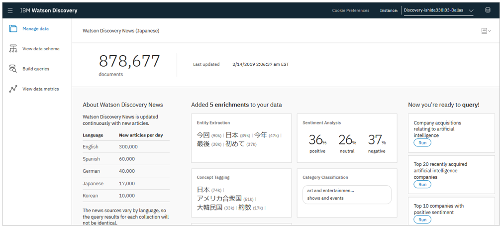 【2019/2月更新】Watson Discovery Serviceが日本語対応したので、触ってみた【何、それ？】編 #ibmcloud - Qiita