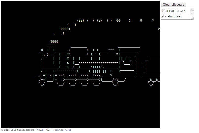 JSLinuxでslコマンドを動かす。 #JavaScript - Qiita