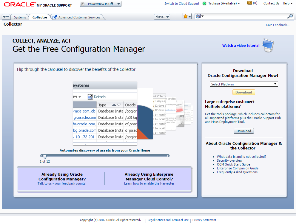 Oracle Database Cloud Service上でOracle Configuration Managerを設定してみた #oracle - Qiita