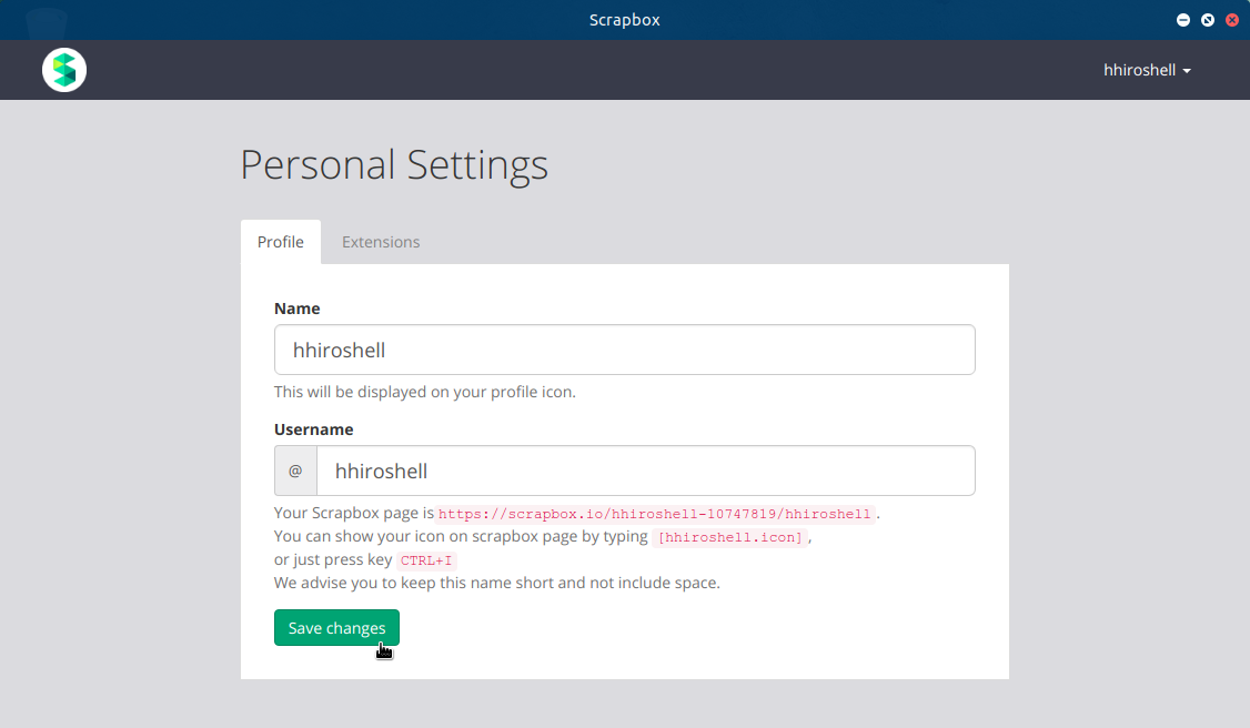 Scrapboxで自分のプロファイルを設定する #Scrapbox - Qiita