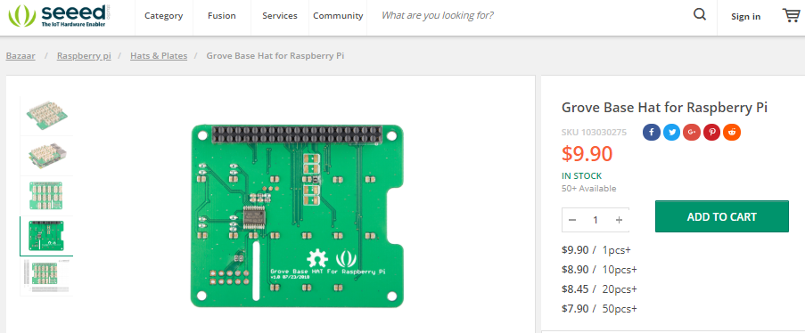 Grove Base HAT for Raspberry Piを使ってみた #RaspberryPi - Qiita