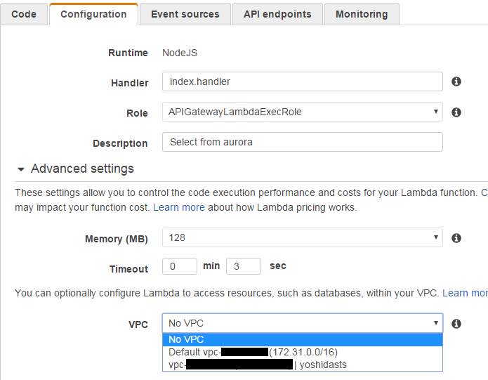 AWS LambdaでVPC越しにRDSを見る方法 #Node.js - Qiita