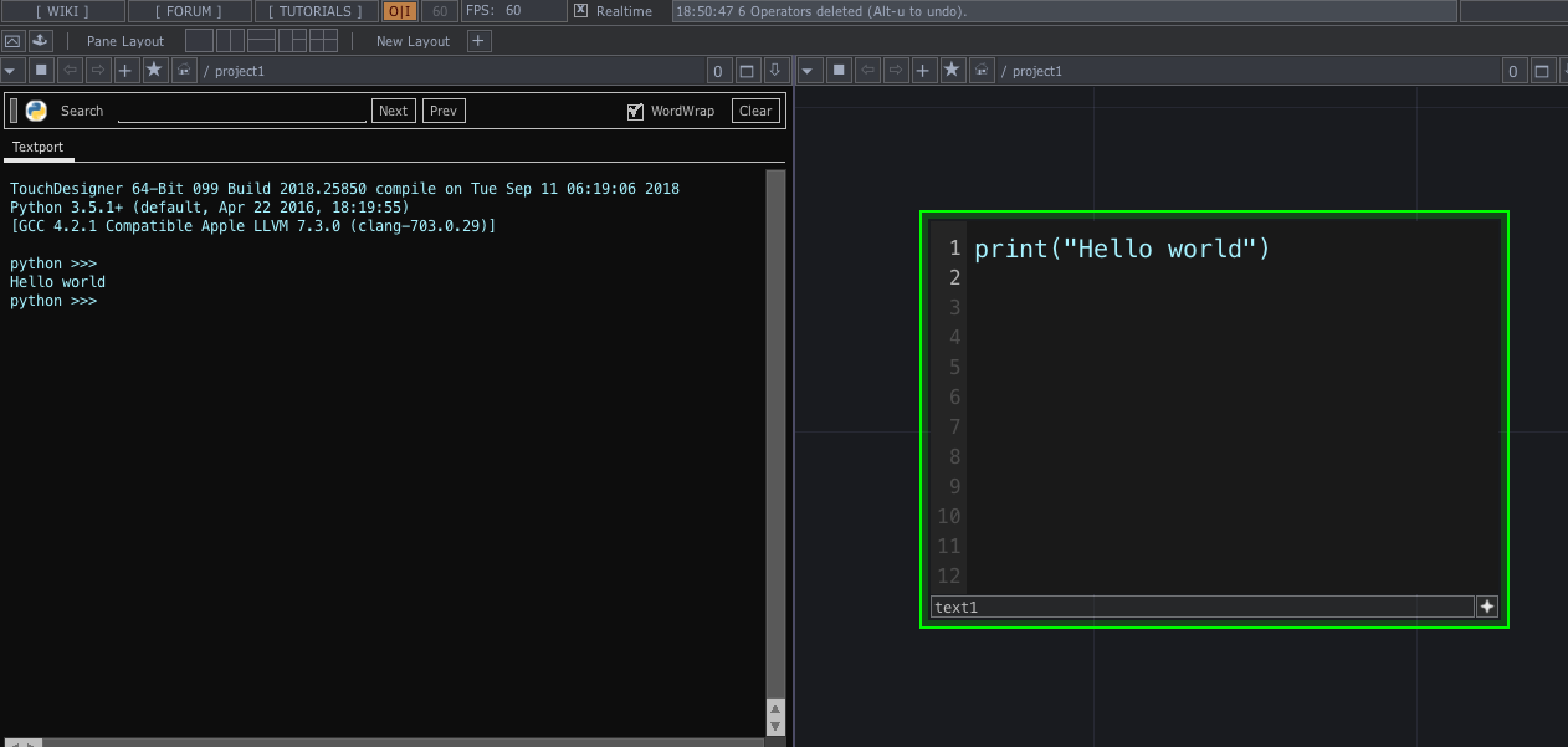 TouchDesignerでPythonを実行してみる - のぐそんブログ