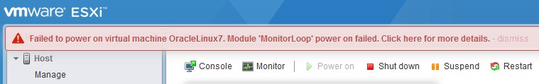 How to fix ESXi error - Module 'MonitorLoop' power on failed #esxi6.5 ...