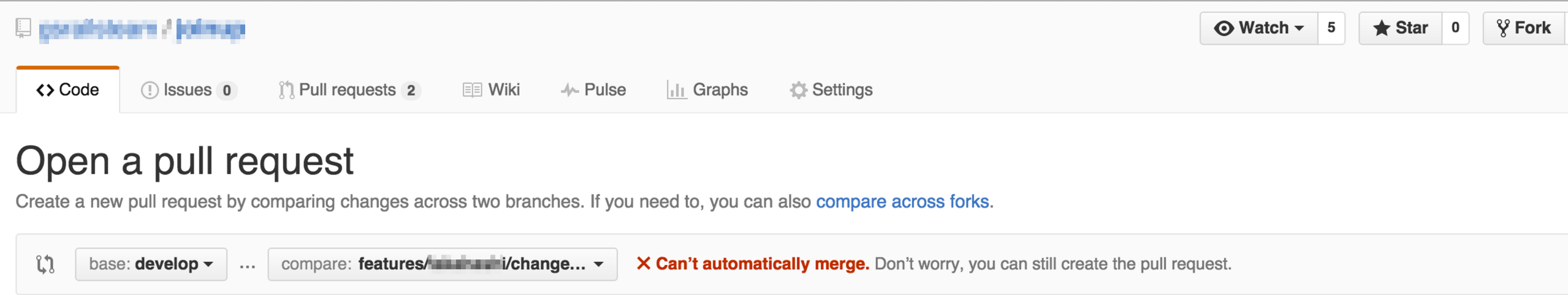 pull requestでCan't automatically merge発生の場合の対応 #Git - Qiita