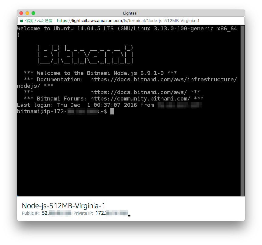 Amazon Lightsailでお手軽にnodejsを走らせてみた Aws Qiita 9685