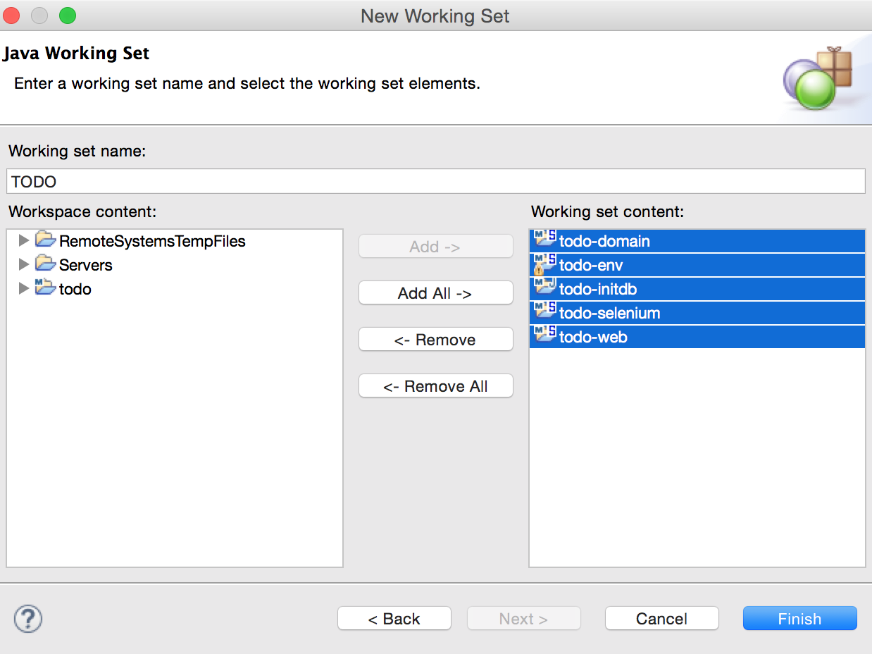 Working Setを作ってSTS(Eclipse)のプロジェクトをグループ化する #Eclipse - Qiita