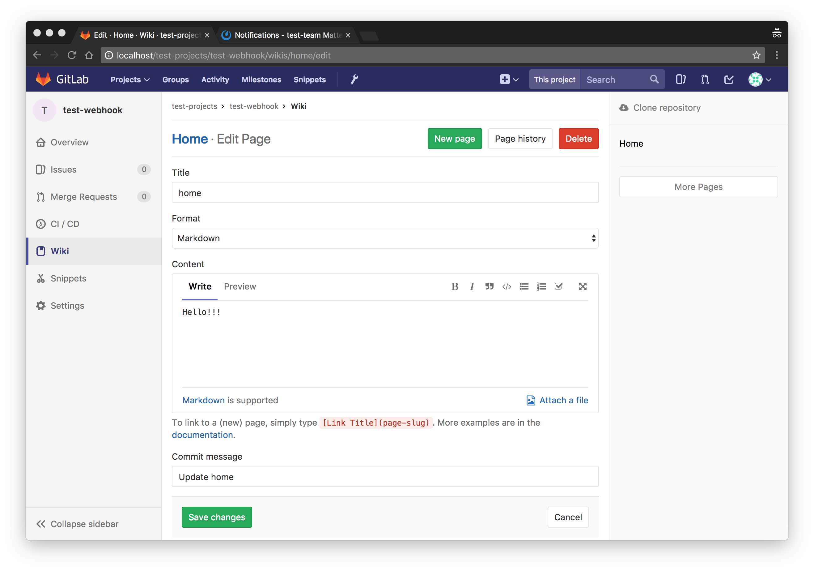 CI/CD関連ツールを連携する - Mattermostへの通知編 - #GitLab - Qiita