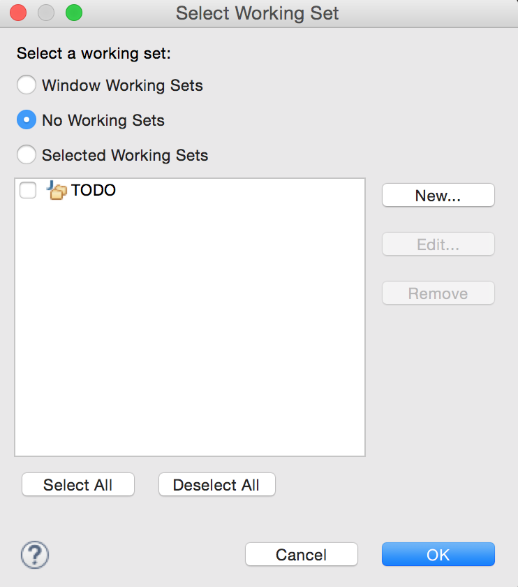 Working Setを作ってSTS(Eclipse)のプロジェクトをグループ化する #Eclipse - Qiita