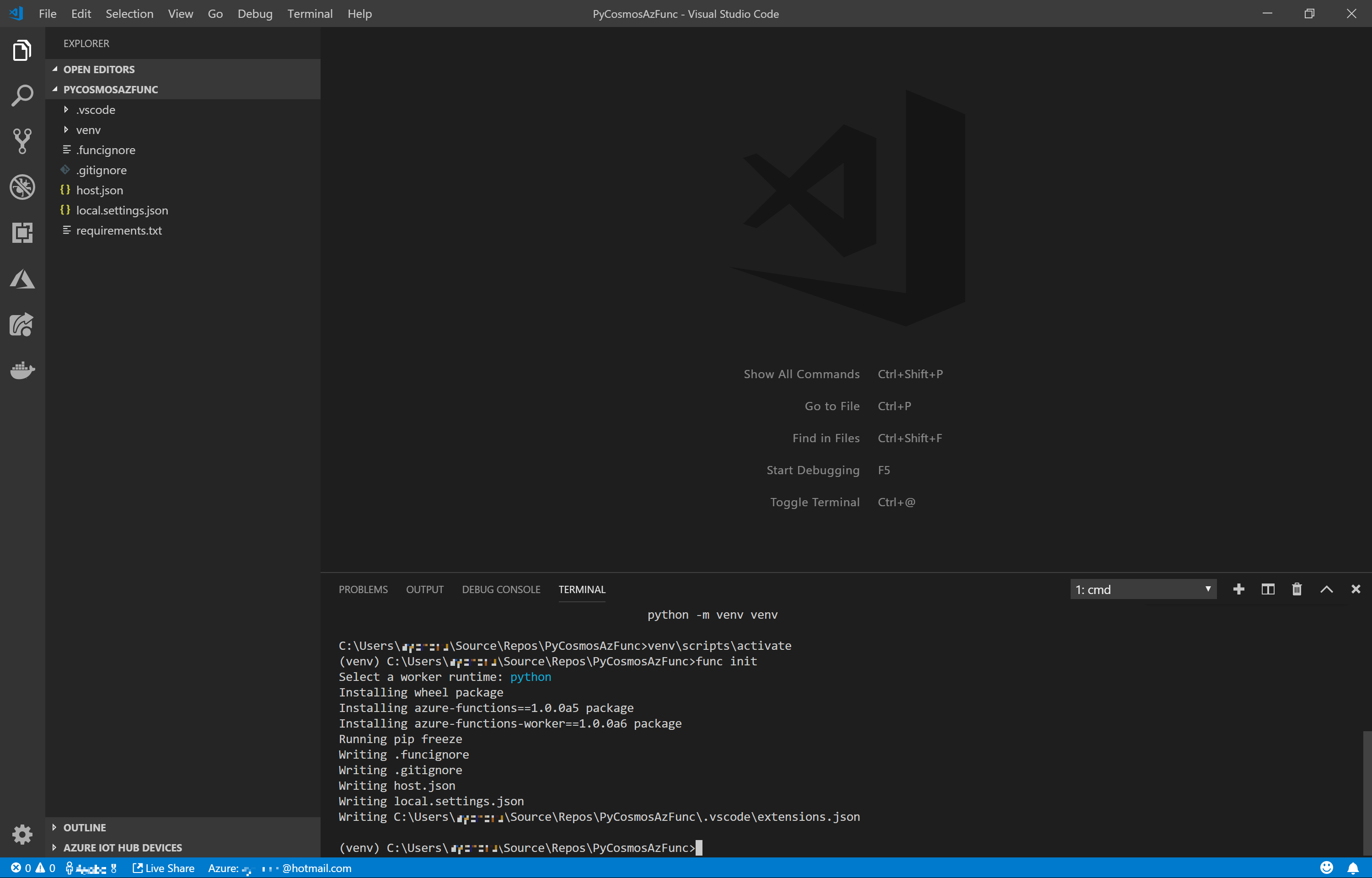 Azure Functions App × Python で Azure CosmosDB にアクセスしてみる #Python - Qiita