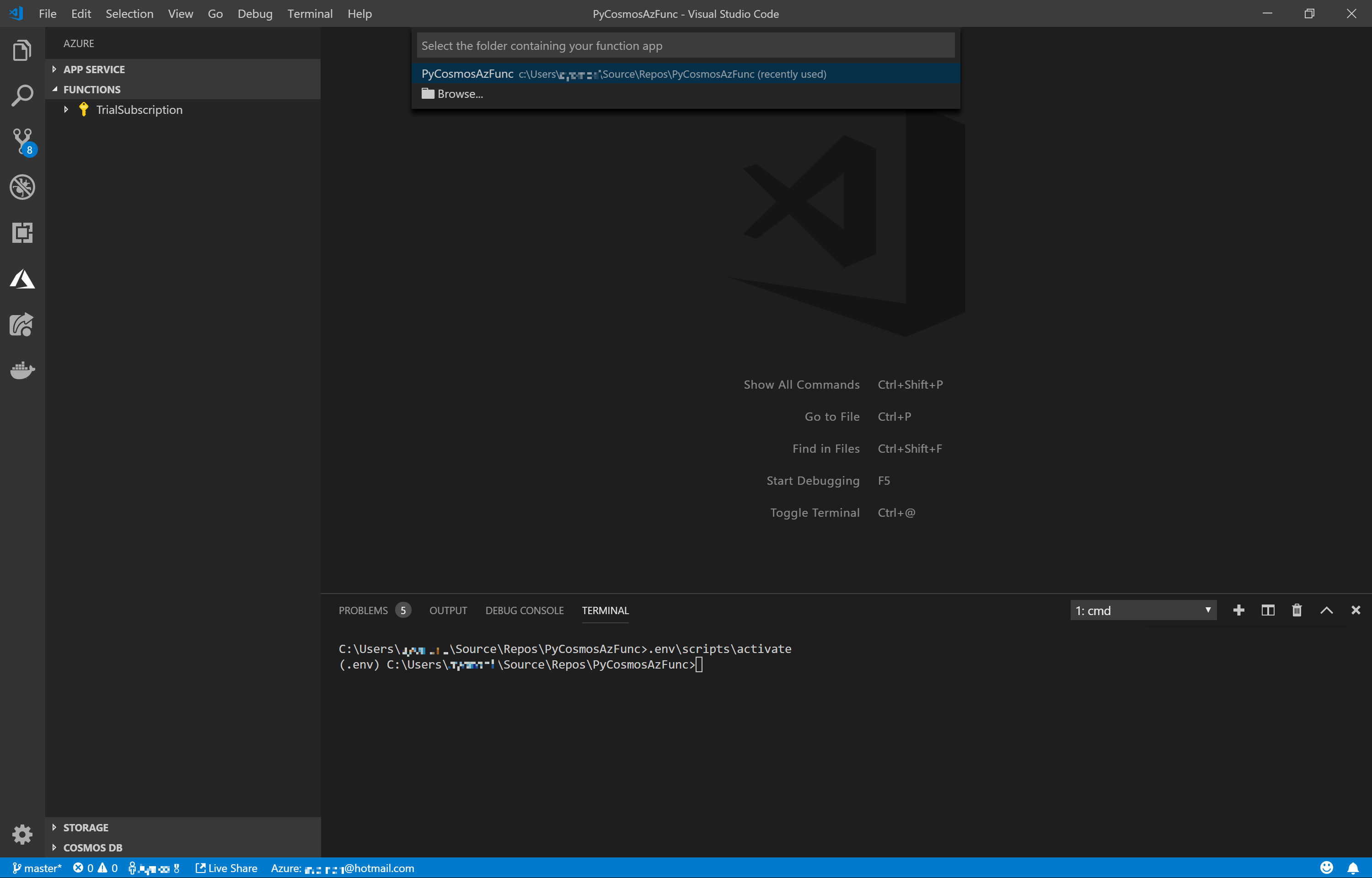 Azure Functions App × Python で Azure CosmosDB にアクセスしてみる #Python - Qiita