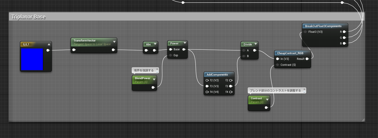 TriplanarっぽいMaterialを作成する #UE4 - Qiita