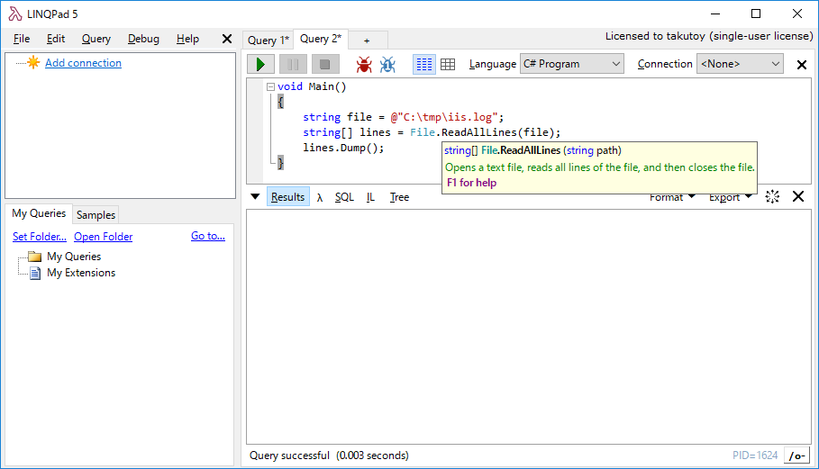 LINQPadで始めるC# #C# - Qiita