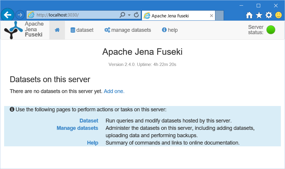 Fusekiをダウンロードして立ち上げるまで。Windows 10編 #SPARQL - Qiita