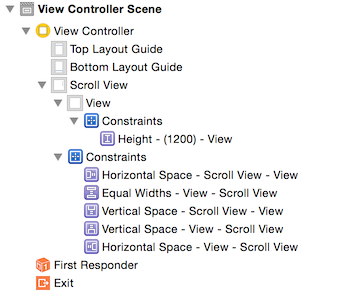 縦スクロールするUIScrollViewをXcode6のAutolayout,Size Classes付きStoryboardで実現する #iOS - Qiita