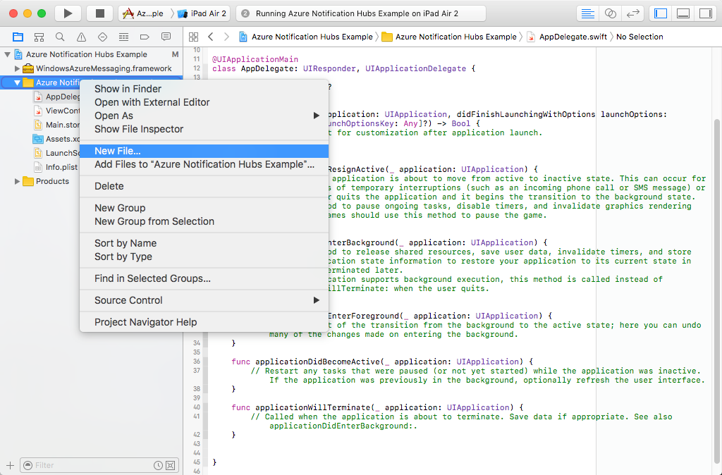 Azure Notification Hubsを使用してiOSとAndroidにPush通知を行う (2) ~実装編~ #FCM - Qiita