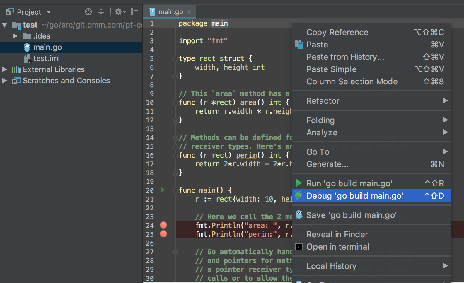 『Go x IntelliJ x delve』 : デバックの第一歩目 #Go - Qiita