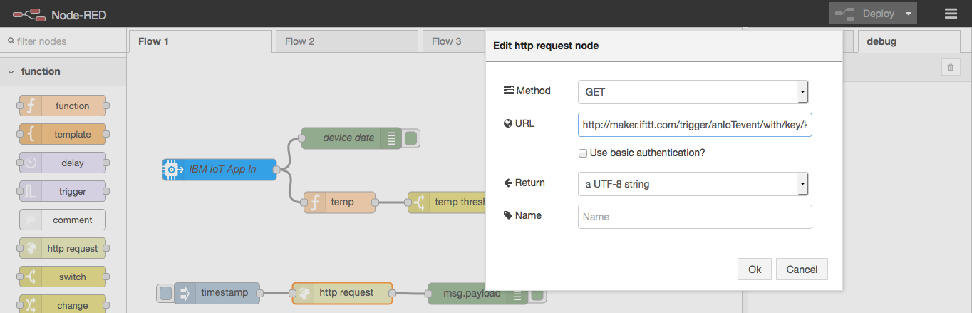 Watson IoT Platform - Node-RED - IFTTT経由でSMSを送ってみる #node-red - Qiita