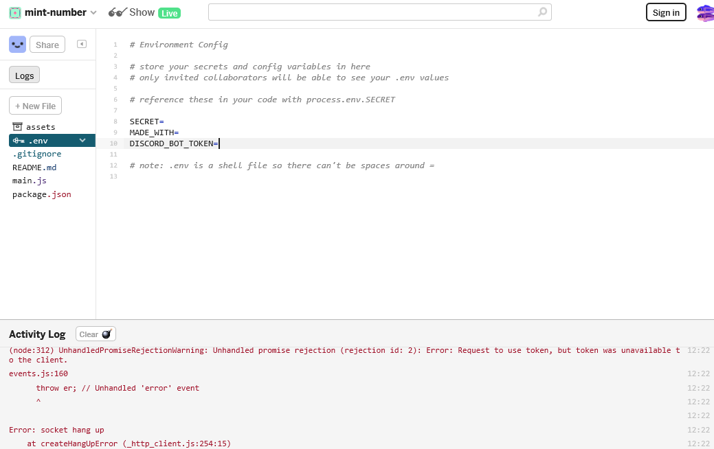 Glitchを使ってNode.js製Discord Botを動かしてみる #discord - Qiita