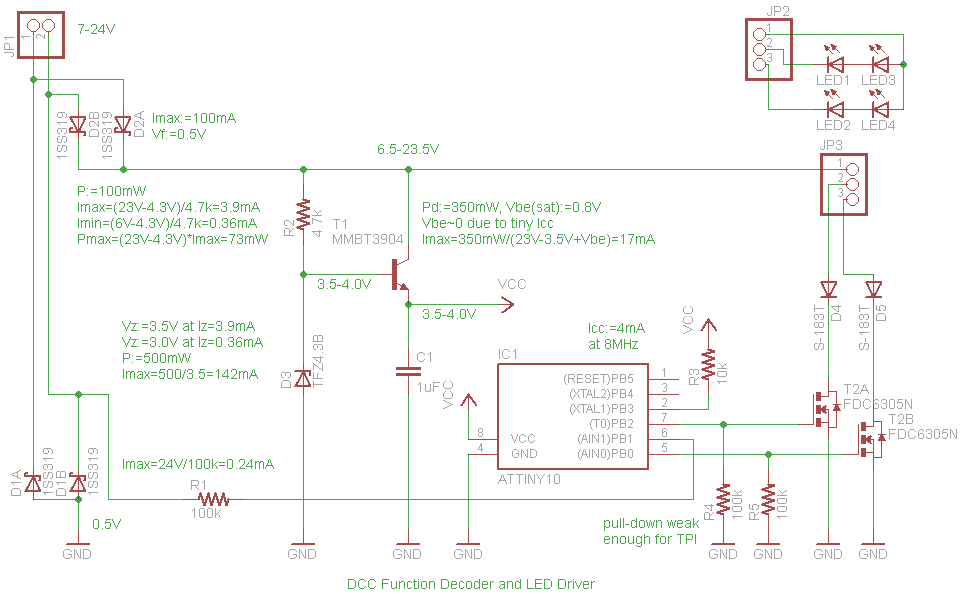 DCC Function Decoder on ATtiny10 - ATtiny10で鉄道模型DCCファンクションデコーダ #AVR - Qiita