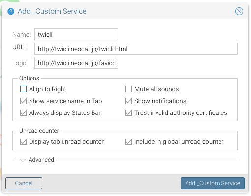 twicli を Rambox で使う #JavaScript - Qiita