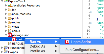 Eclipse + nodeclipseプラグイン環境でExpressプロジェクトを作成するときの注意点 #Node.js - Qiita