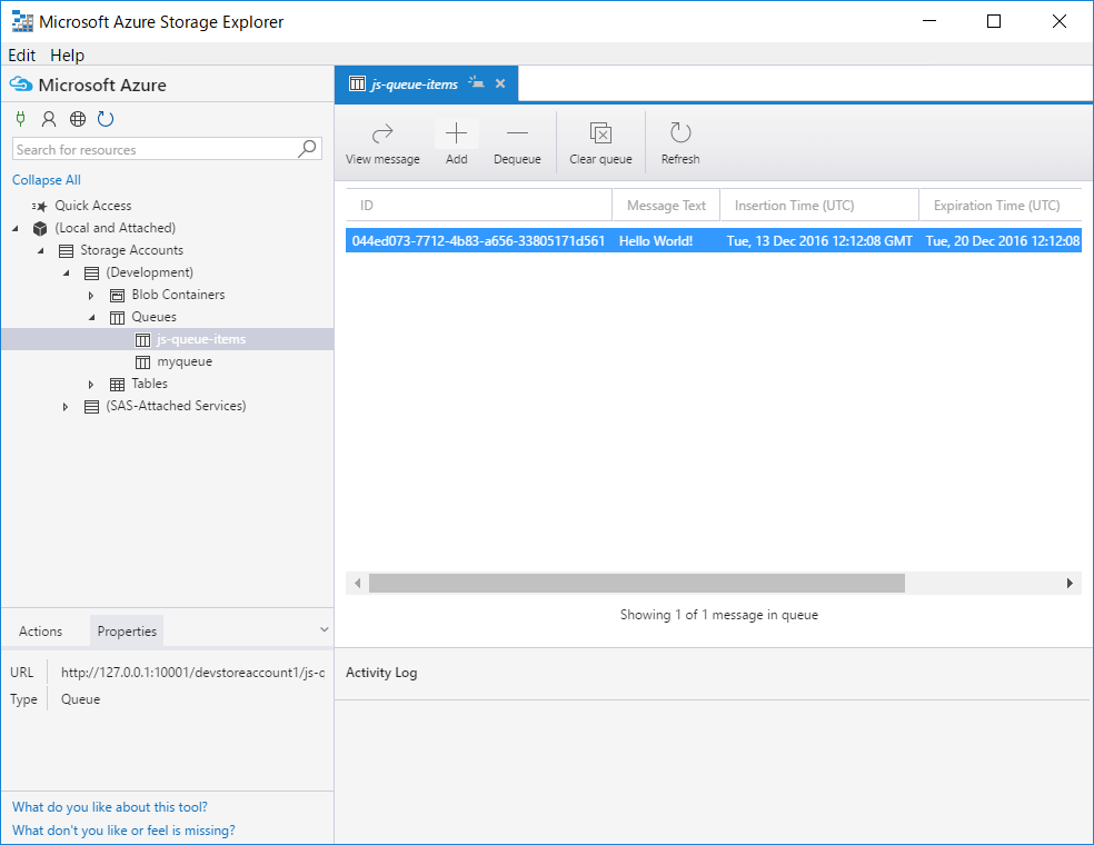 Azure Functions Queueトリガーを使う #Node.js - Qiita