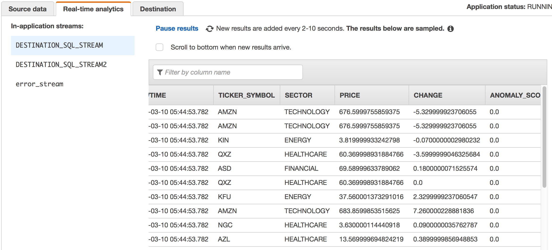 Kinesis AnalyticsのSQLクエリ - Qiita