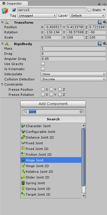モータ動作をUnityで実装する(Hinge Joint) #Unity - Qiita