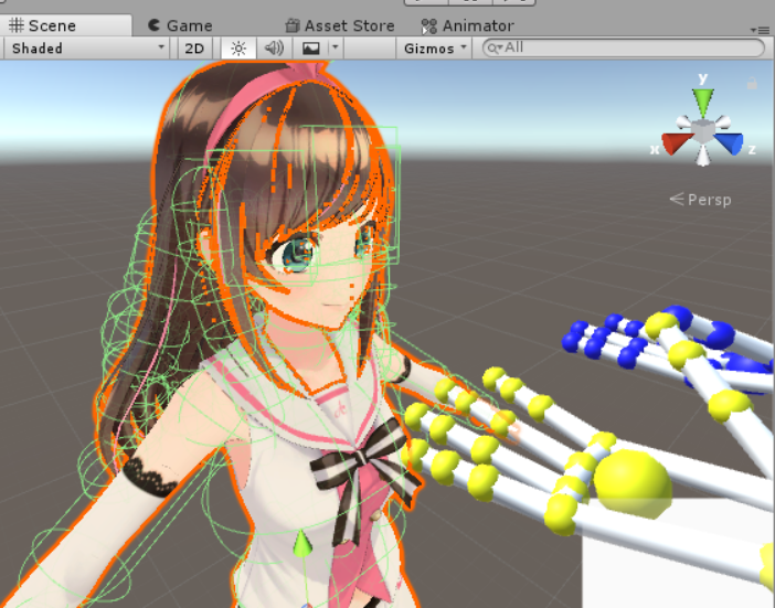 Leapmotionで髪を撫でる Unity Qiita
