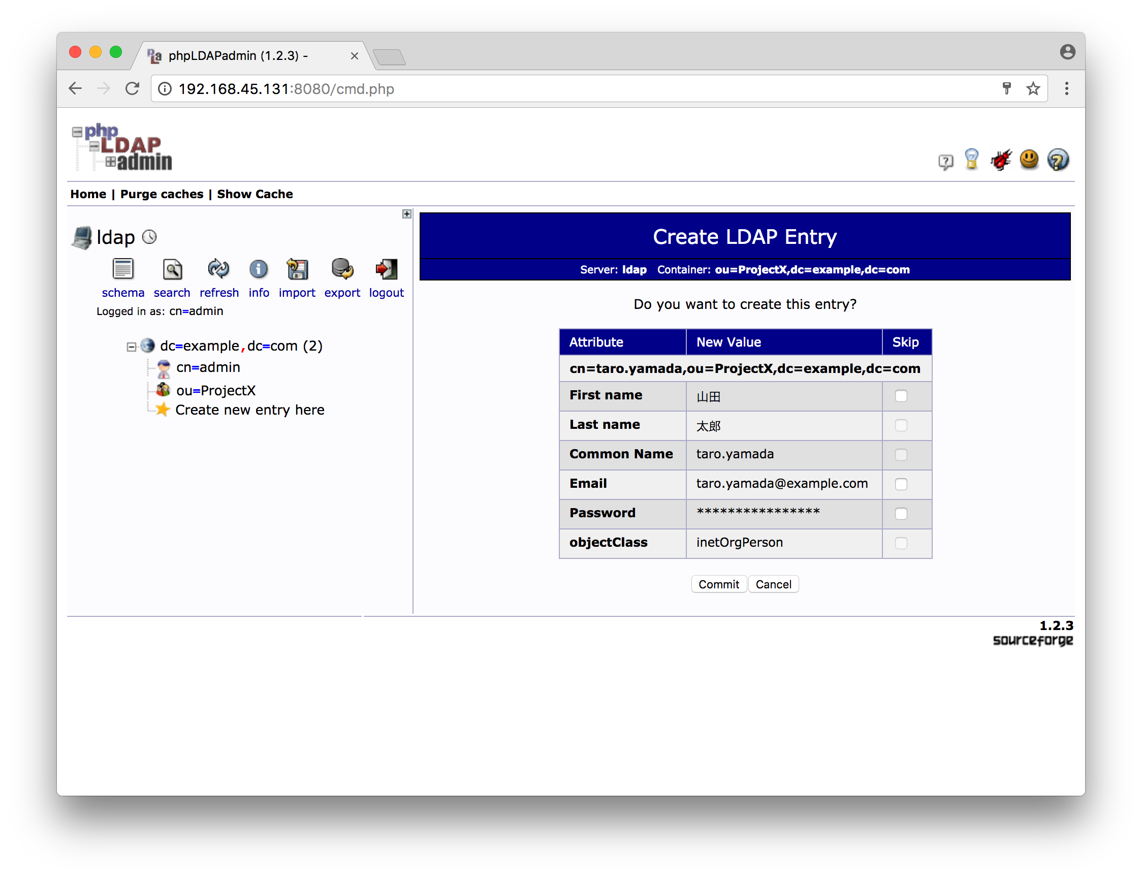 Docker上にredmine、gitlabのopenldap認証環境を構築 Docker Qiita