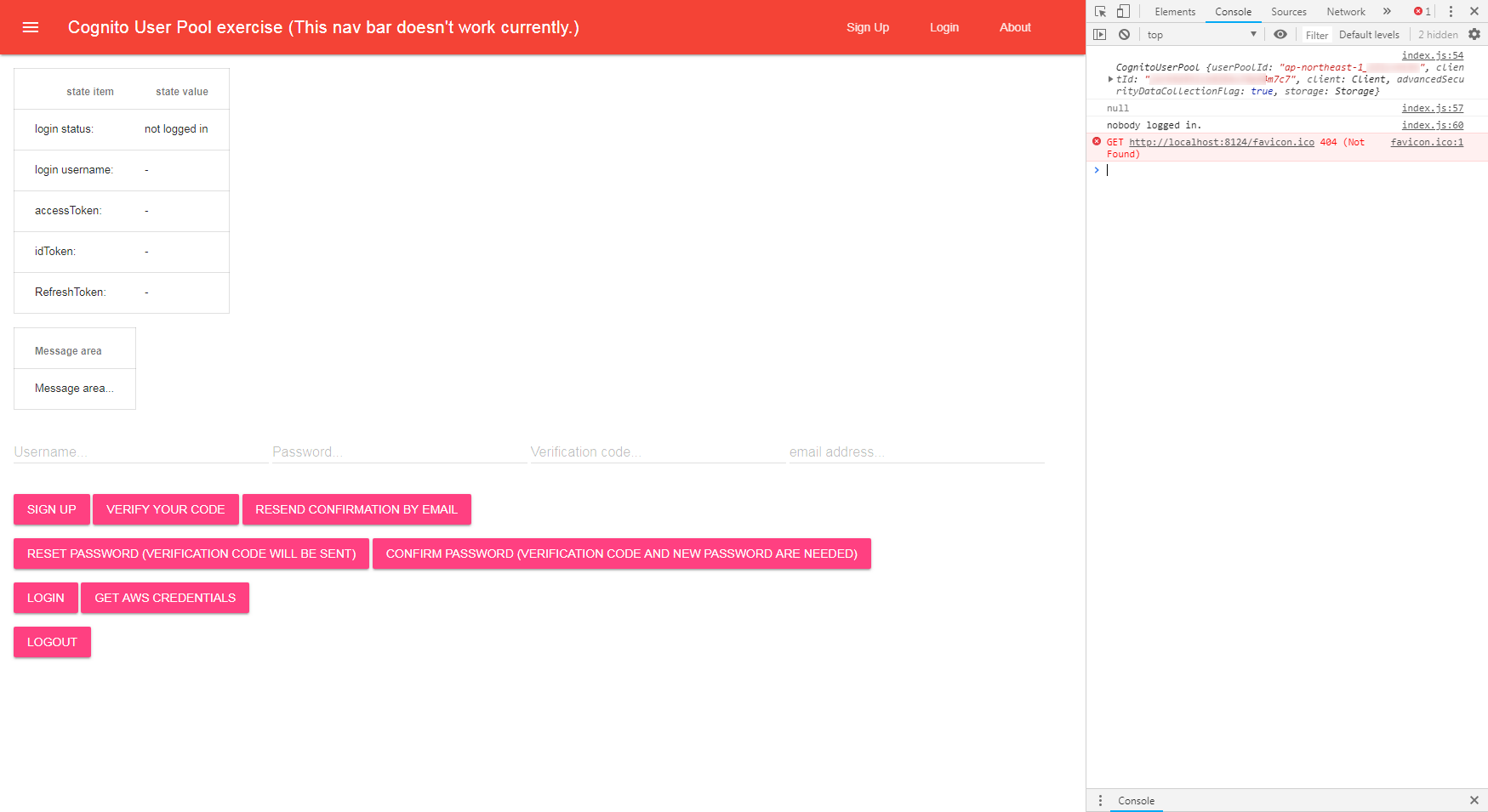 【Cognito】Amazon Cognito Identity SDK for JavaScriptで動くサンプルを作ってみた #1/2【JavaScript】 #AWS - Qiita