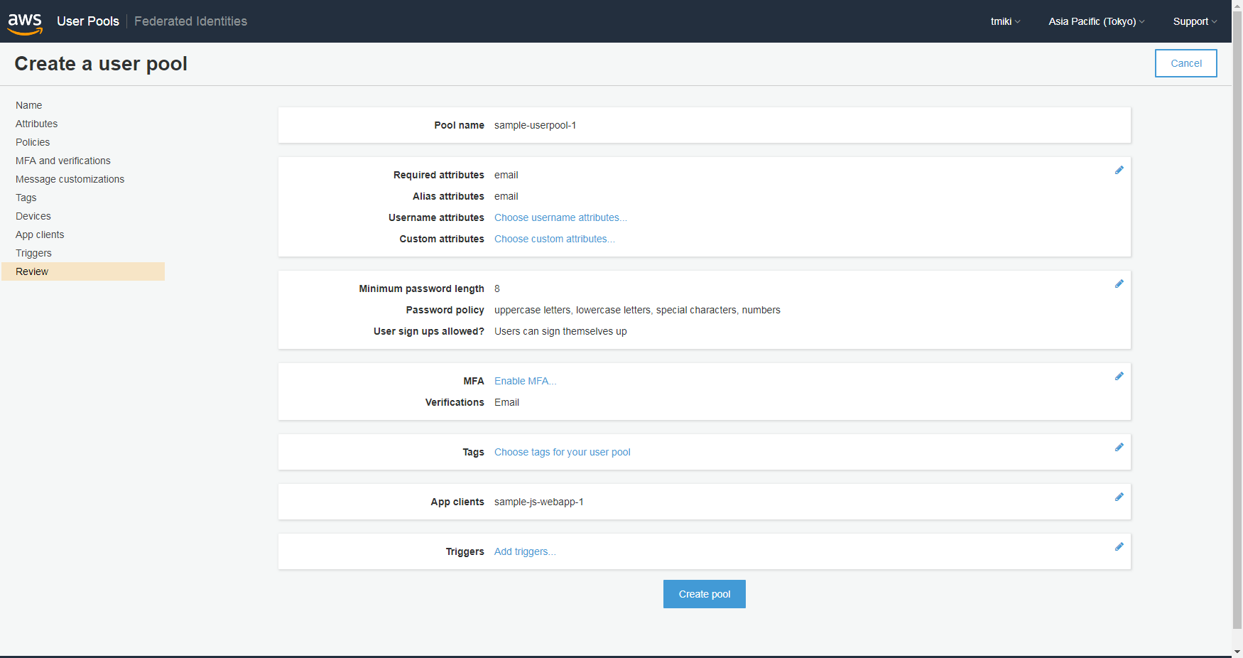 【Cognito】Amazon Cognito Identity SDK for JavaScriptで動くサンプルを作ってみた #1/2【JavaScript】 #AWS - Qiita
