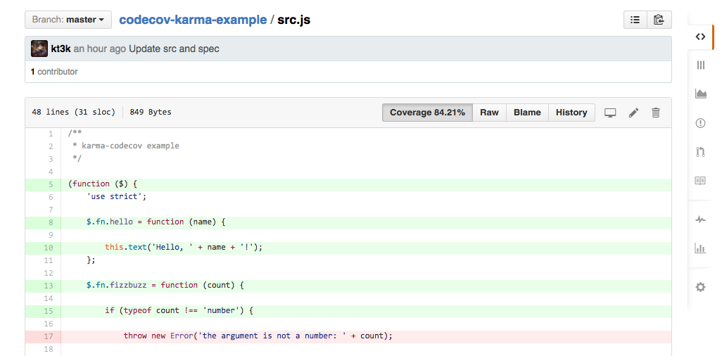 karma で回しているテストから codecov に coverage レポートを上げるやり方 #JavaScript - Qiita