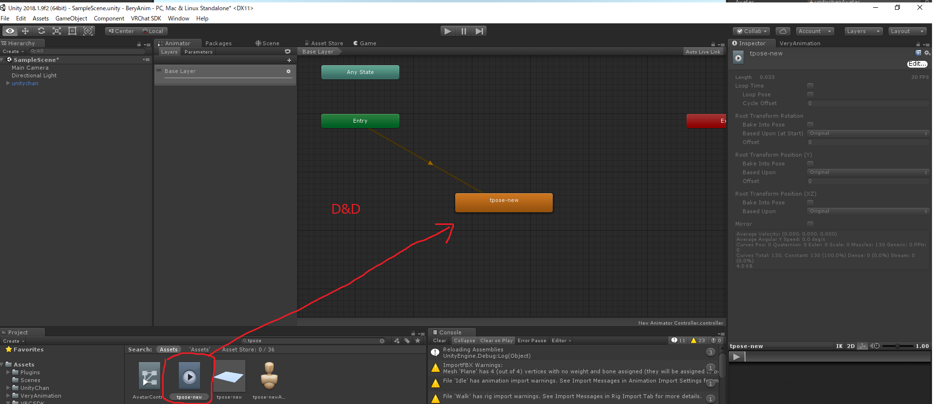 UnityのキャラのPrefabをTPoseにする #animation - Qiita