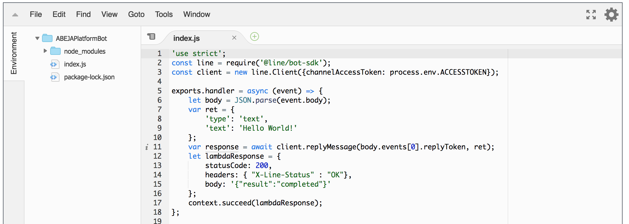 AWS Lambdaを使ってサーバレスでLINE BotとABEJA Platformを連携させてみた #Node.js - Qiita