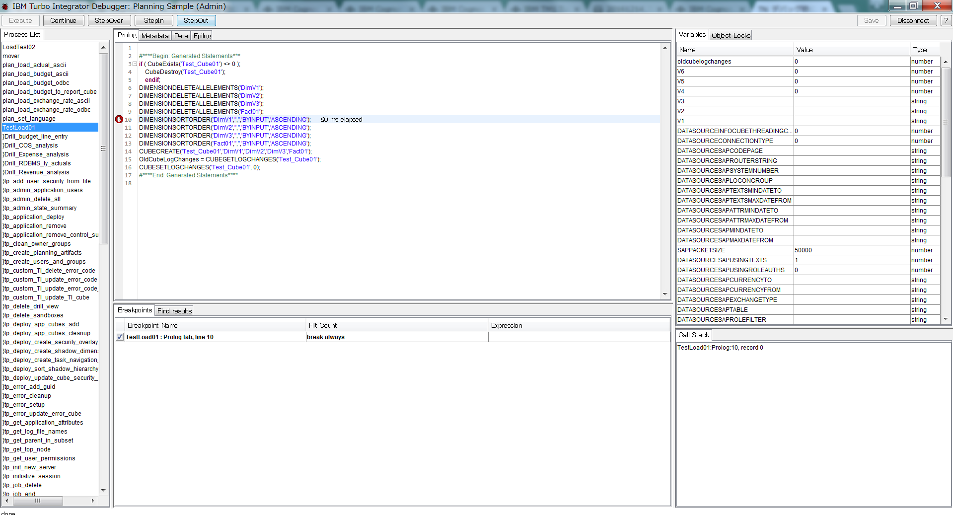 Cognos TM1のTurbo Integrator のデバッガー #debugger - Qiita