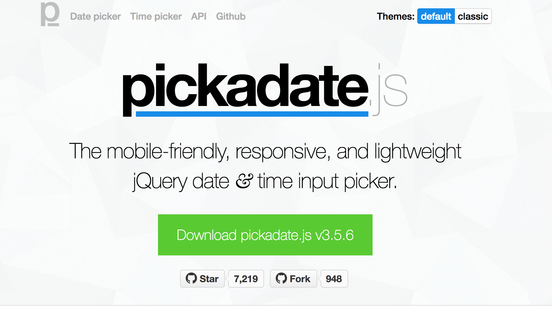 UIのイケているdatepickerライブラリpickadate.jsが最高だった（demo有） #JavaScript - Qiita