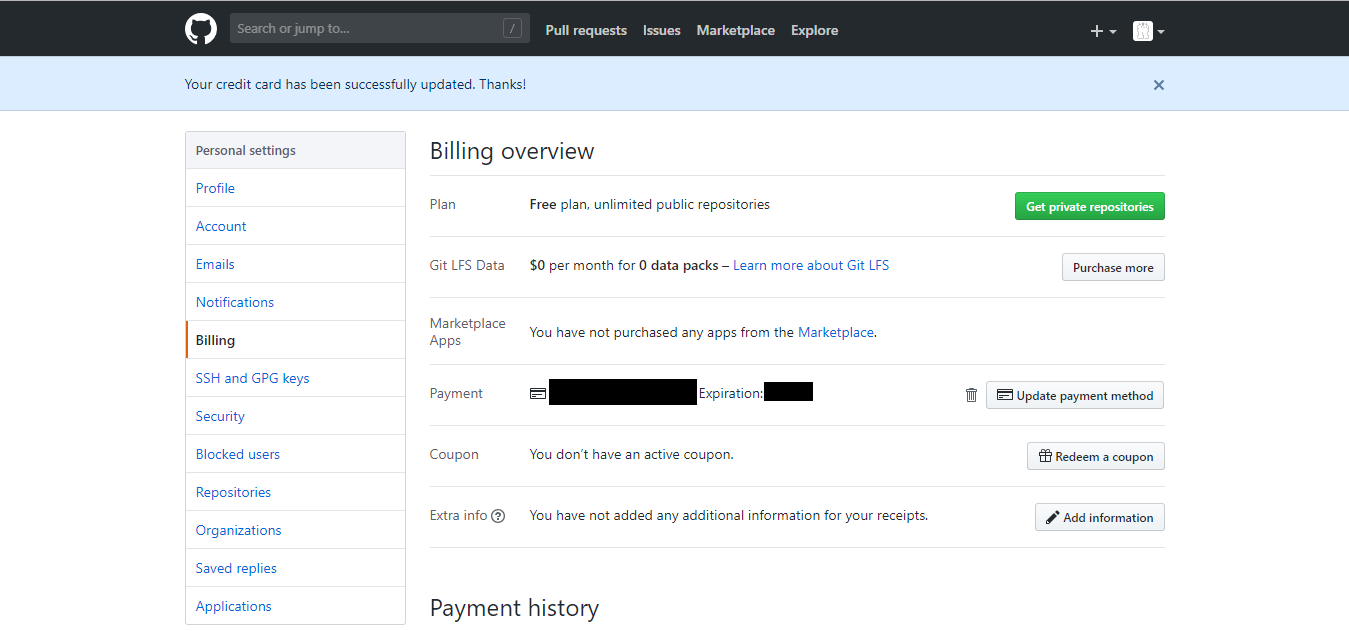 GitHub課金手続きの流れ（2018年6月16日版） #Git - Qiita
