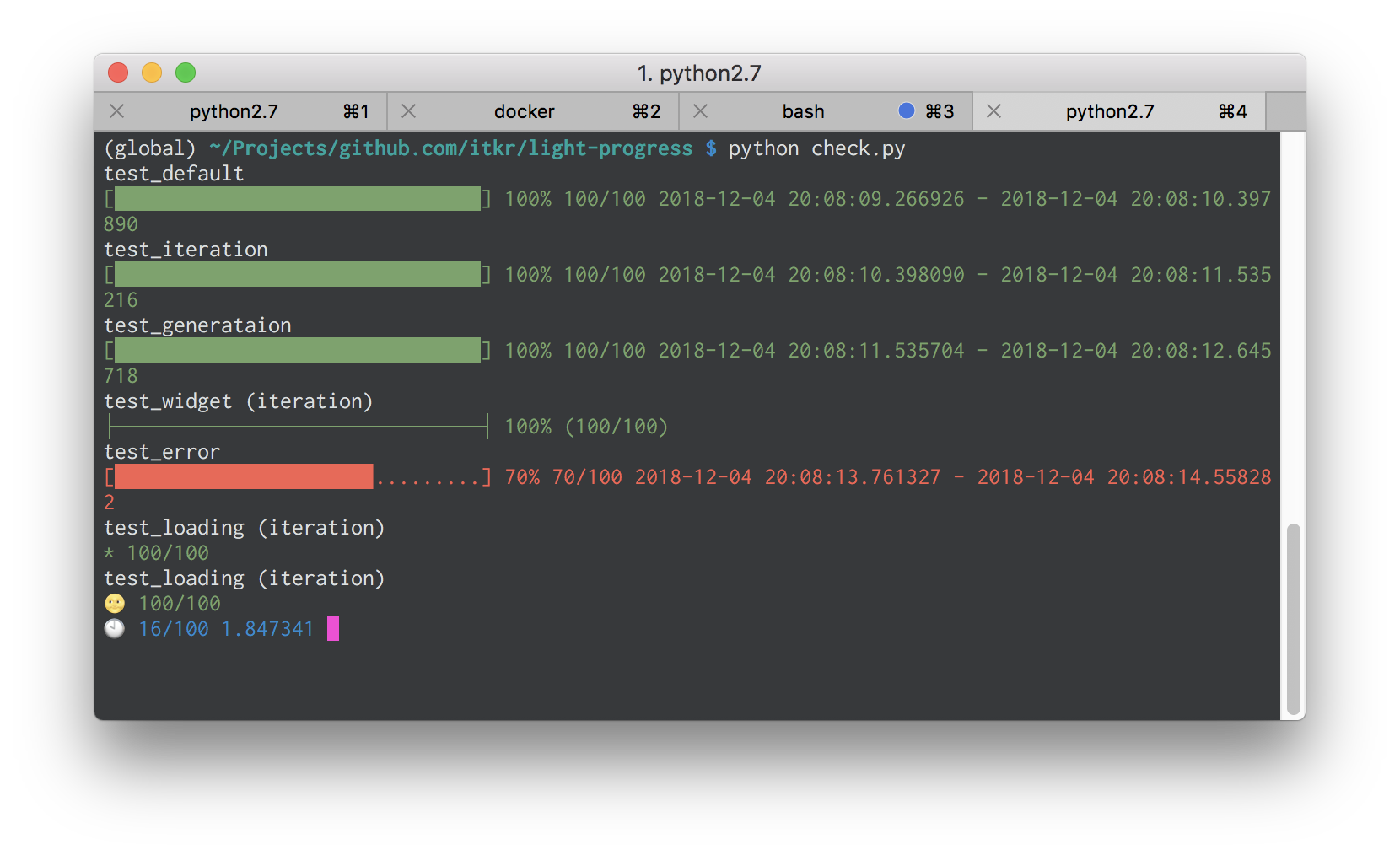 Pythonで `light-progress` を使って進捗(プログレスバー)を表示 #Python - Qiita