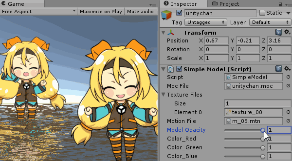 Live2Dの透明度とテクスチャカラー変更 #Unity - Qiita