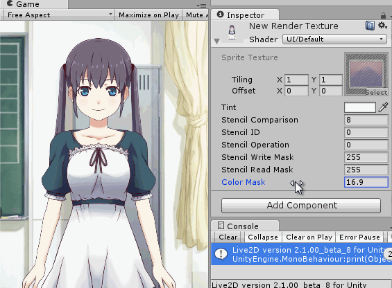 Live2Dの透明度とテクスチャカラー変更 #Unity - Qiita