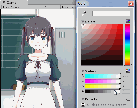 Live2Dの透明度とテクスチャカラー変更 #Unity - Qiita
