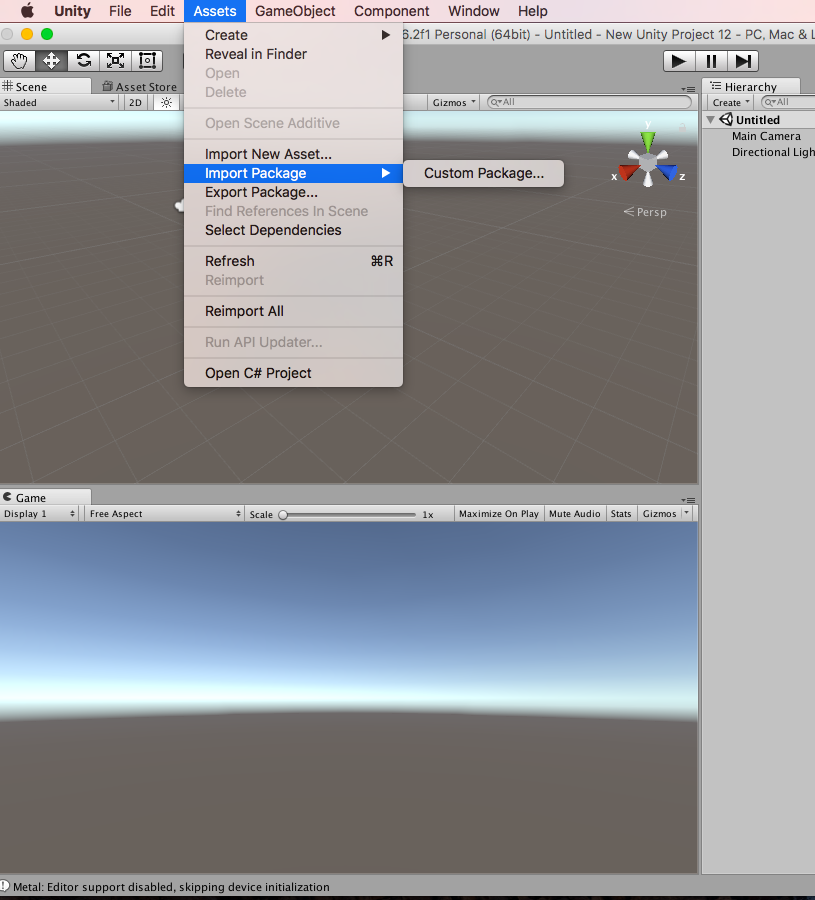 UnityのImport PackageにAssetsが表示されない場合の解決策[Standard Assetsダウンロード済] #package - Qiita